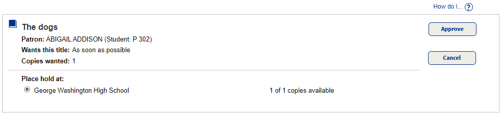 Manage Hold and ILL Requests
