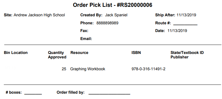 Process an Order (Warehouse)